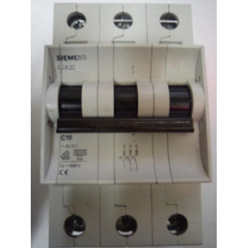 Siemens 5SX23 16a Triple Pole Mcb